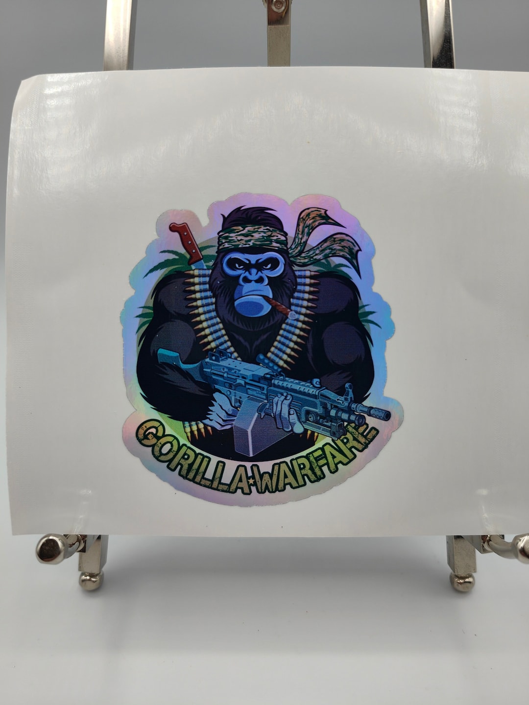 Gorilla Warfare, Holographic Sticker, Animal, Decals, Soldiers ...