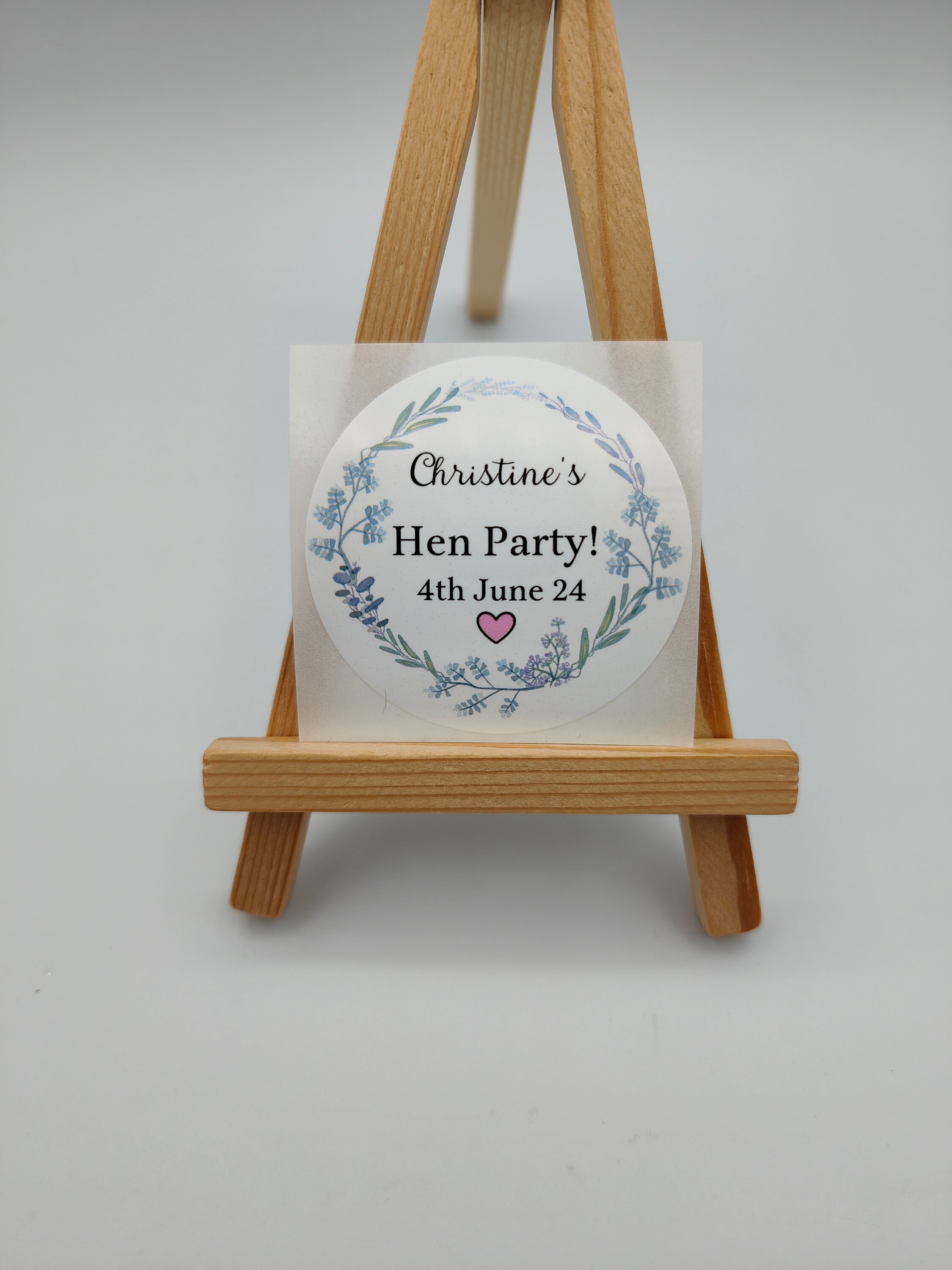 Hen Party Labels Stickers, White Premium Satin Gloss Poly, Celebration ...