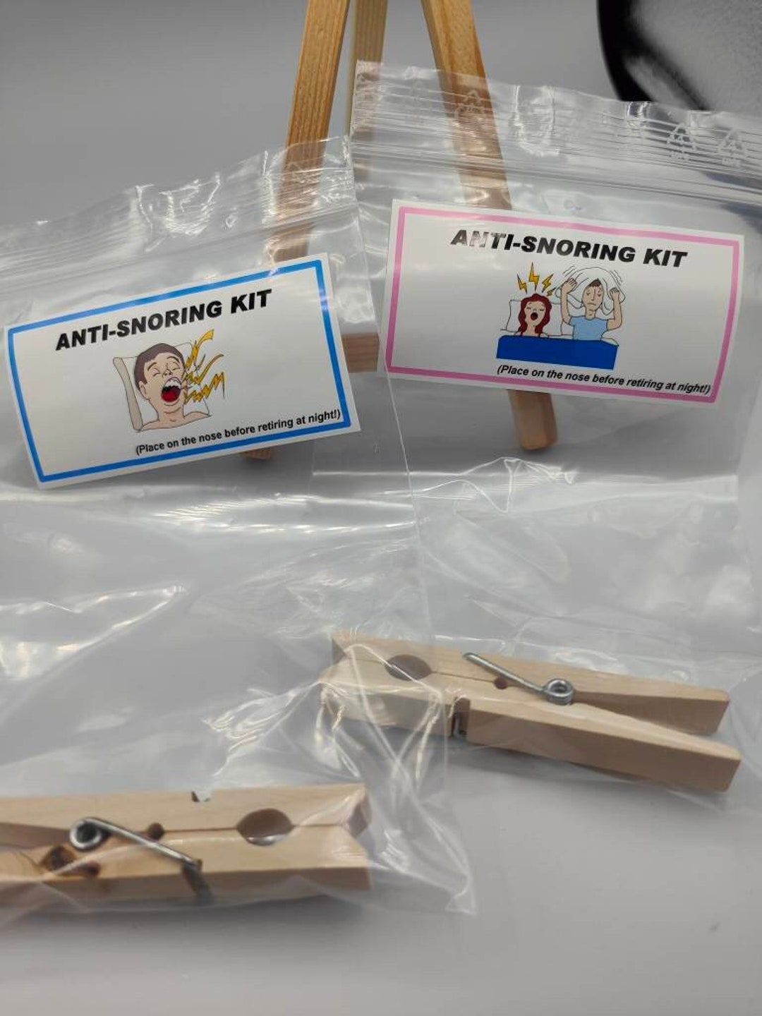 Anti-snoring Kit, Practical Joke Labels, Christmas Joke, White Poly ...