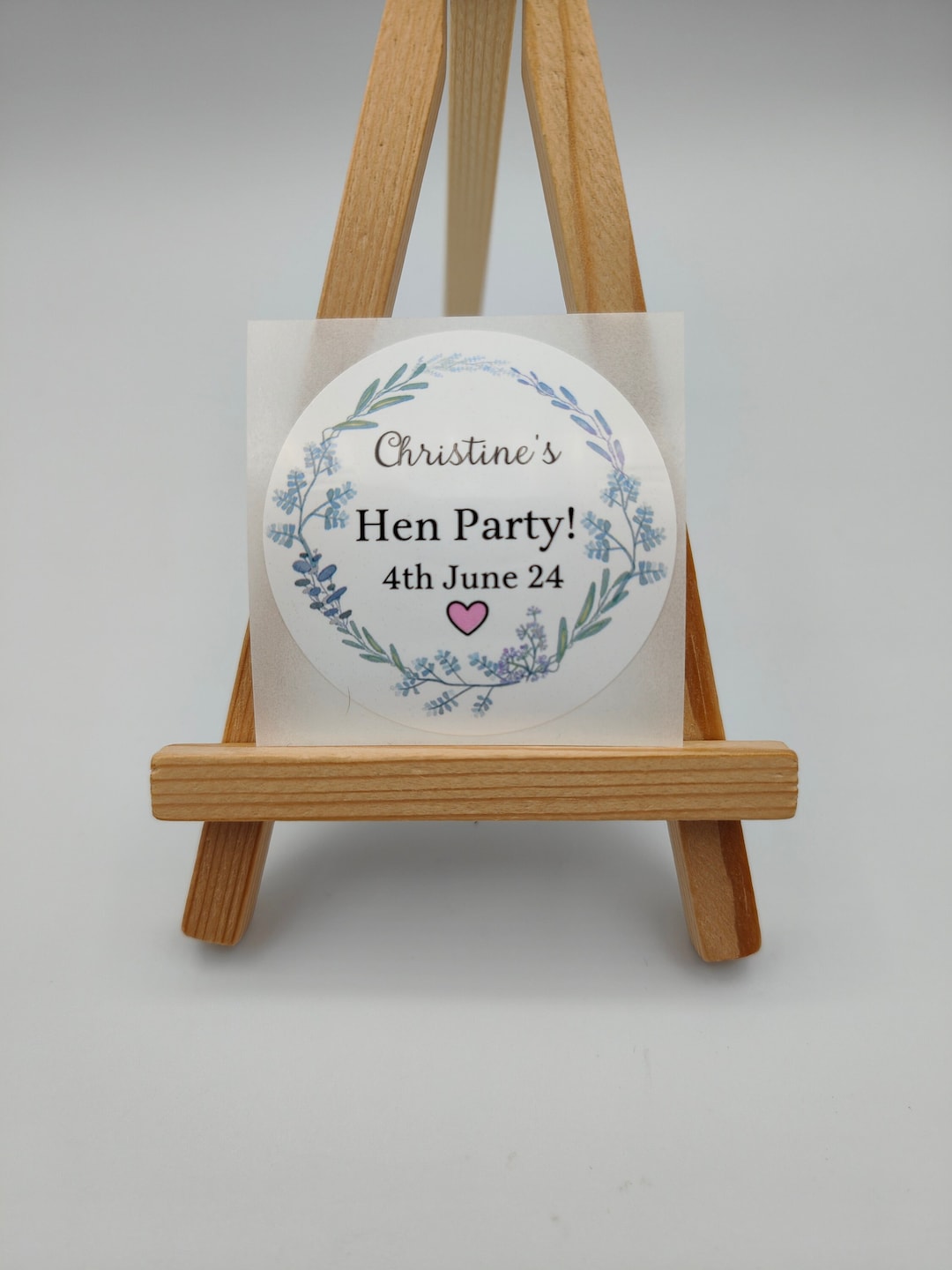 Hen Party Labels Stickers, White Premium Satin Gloss Poly, Celebration ...