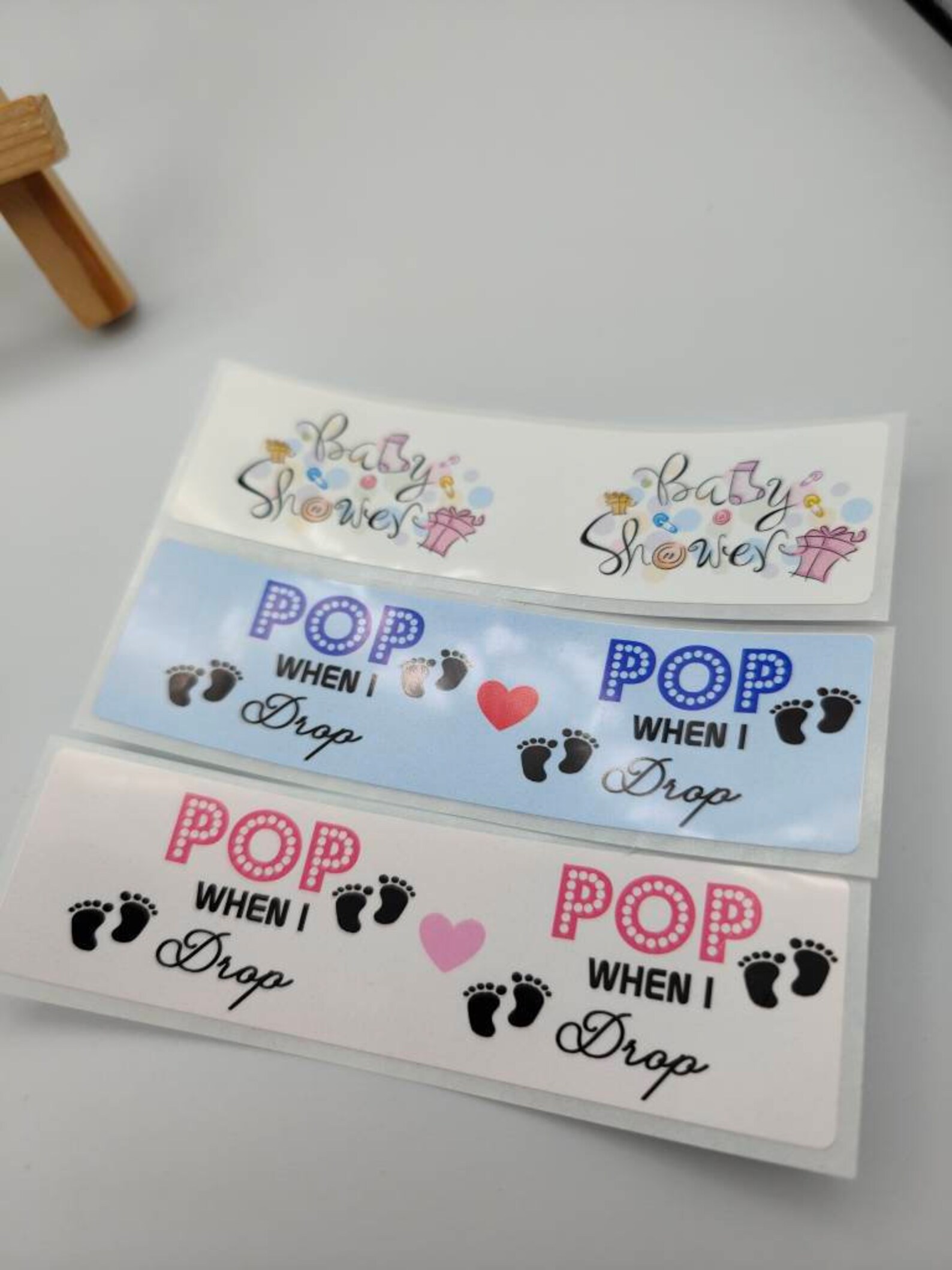 Boy Girl Baby Shower Party Popper Stickers Labels, Party, Celebrations ...