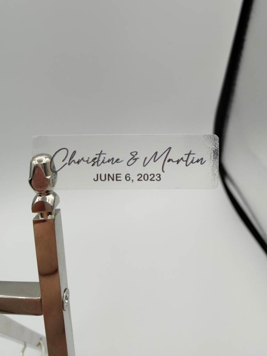 Clear Custom Wedding Name Date Text Stickers Labels, Small Wedding ...