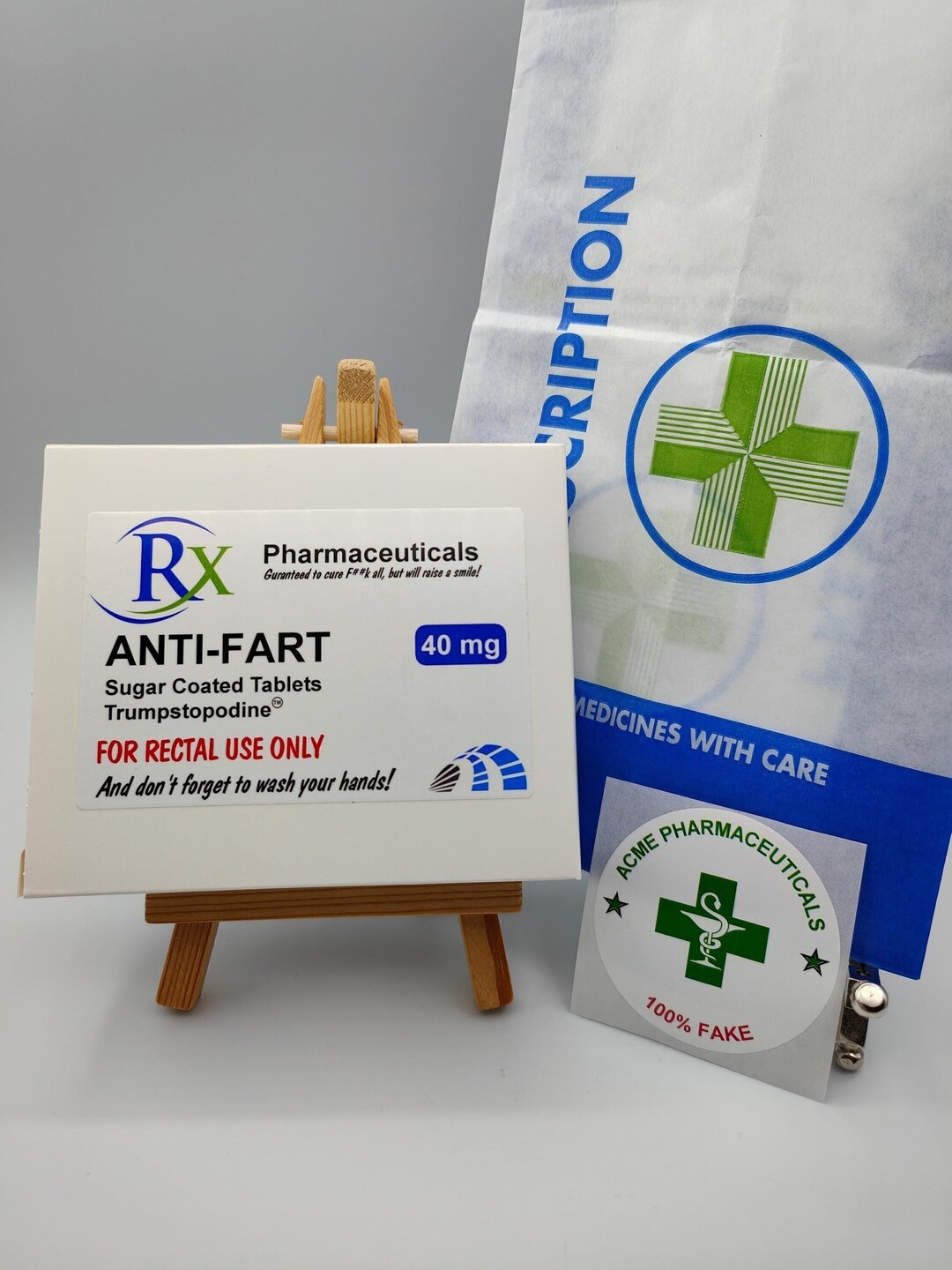 Personalisable Anti Fart, Novelty Tablet Pills Box, Prank, Funny Gift ...