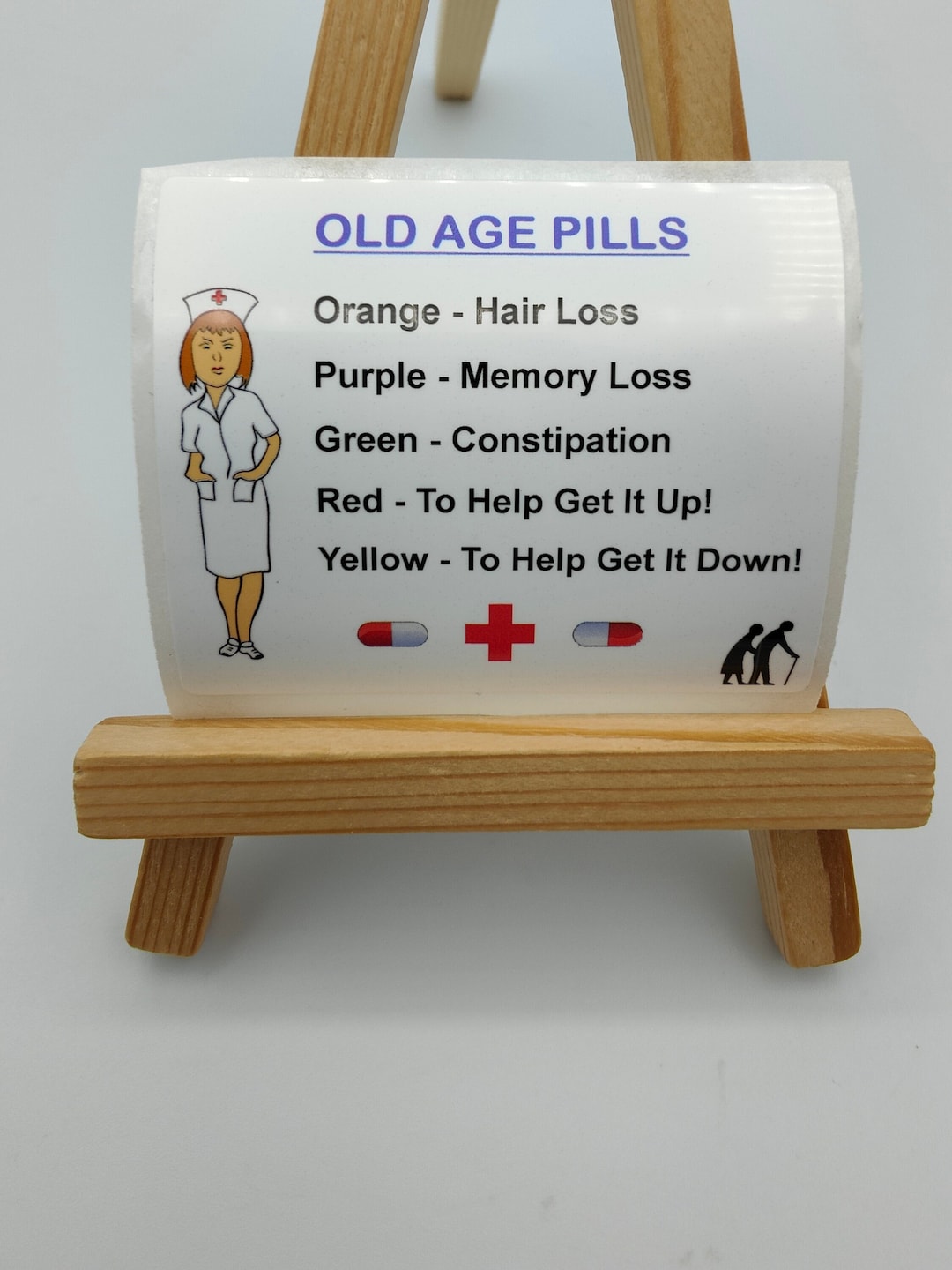 Old Age Pills Labels, Fun Practical Joke Stickers, Flatulence, Sweet ...
