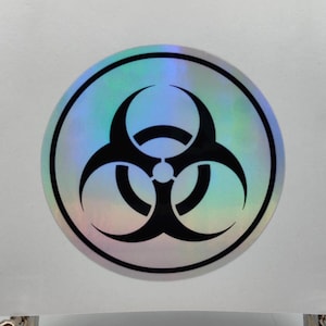 Biohazard Toxic Warning Sticker Label, Holographic, Dangerous Liquid ...