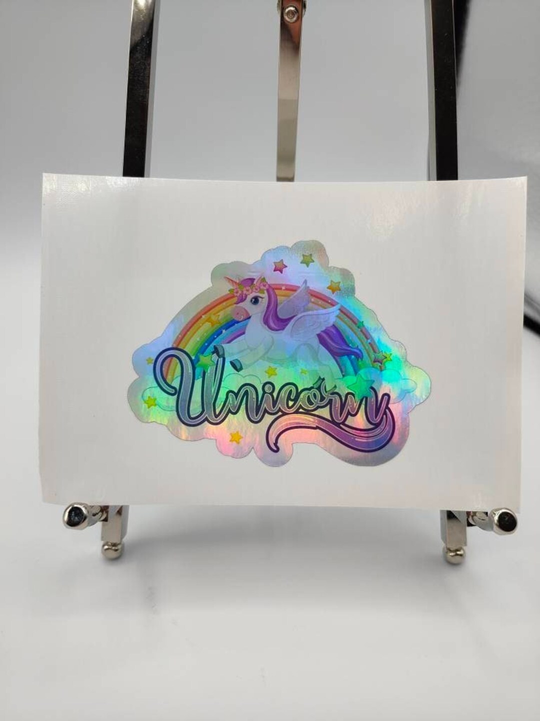 Unicorn, Fantasy Holographic Sticker, Animal, Decals, Children's ...