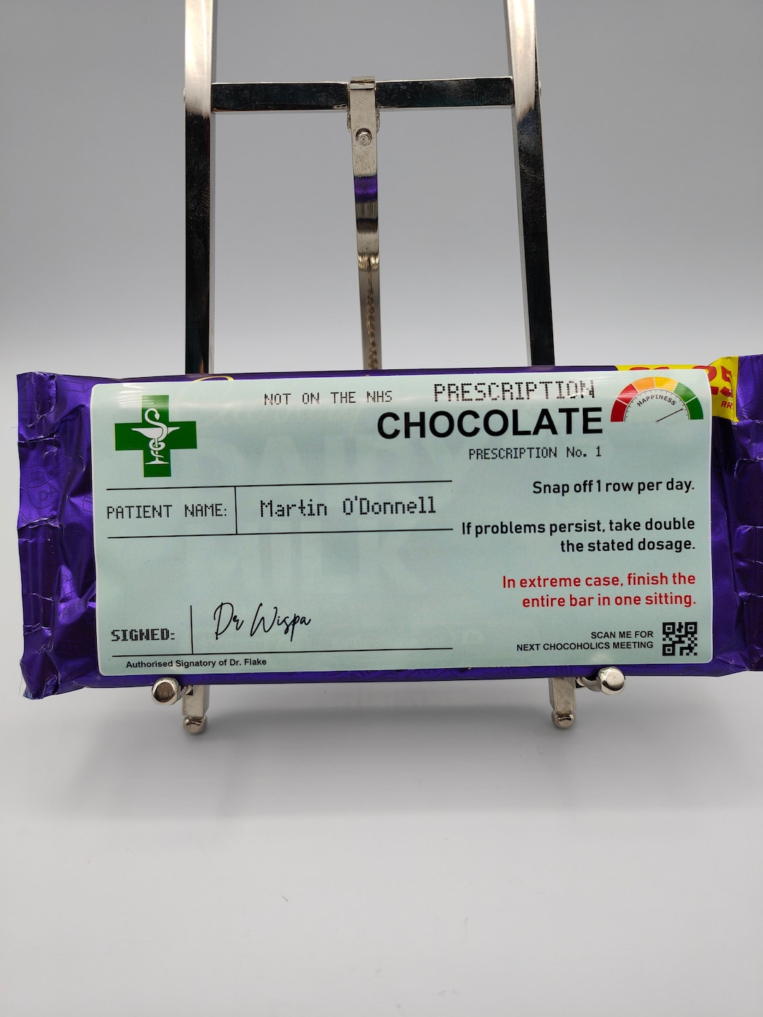 Prescription Chocolate Label Stickers, Sweets, Candy, Doctors Note ...
