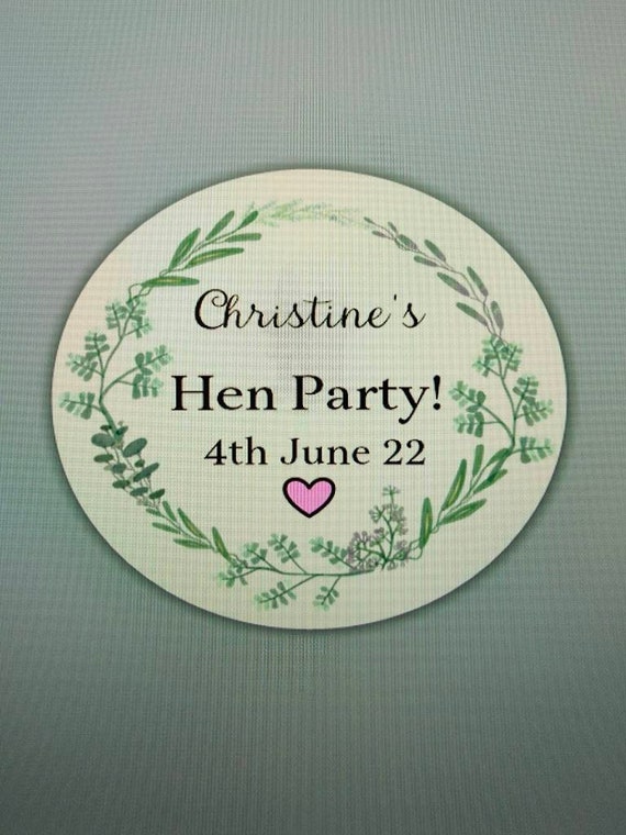 Hen Party Labels Stickers White Premium Satin Gloss Poly | Etsy