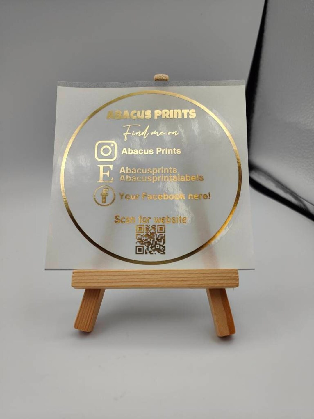 100mm Extra Large Clear Round Poly Custom Foiled, Labels, Custom Book ...