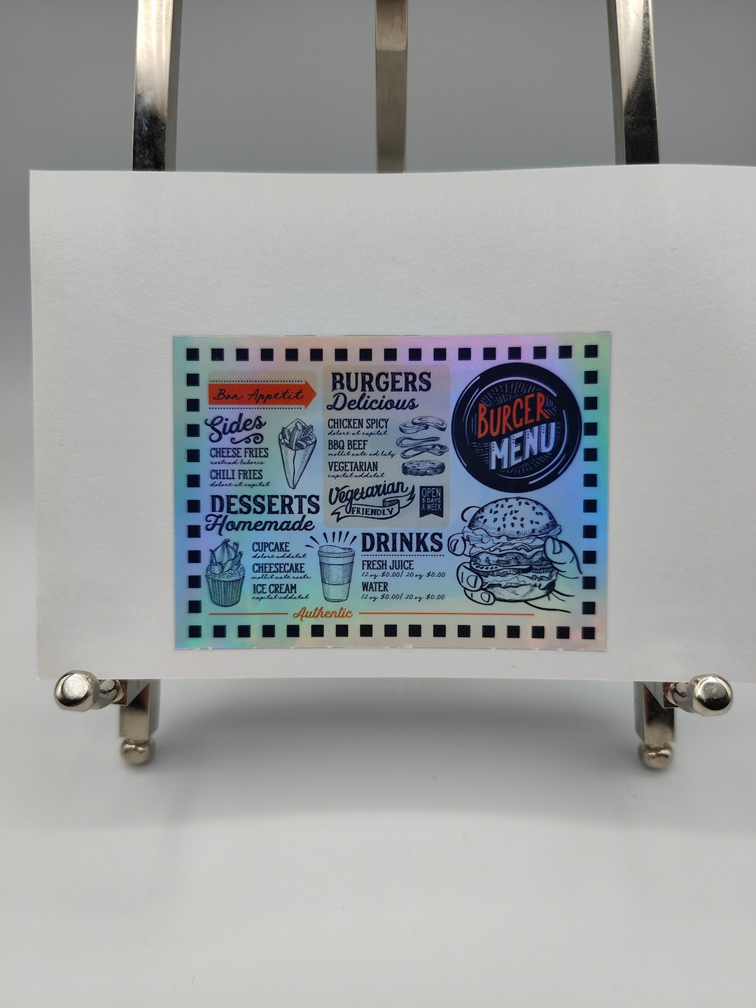 Retro American Diner Food Menu, Fast Food, Milkshakes, Burgers ...