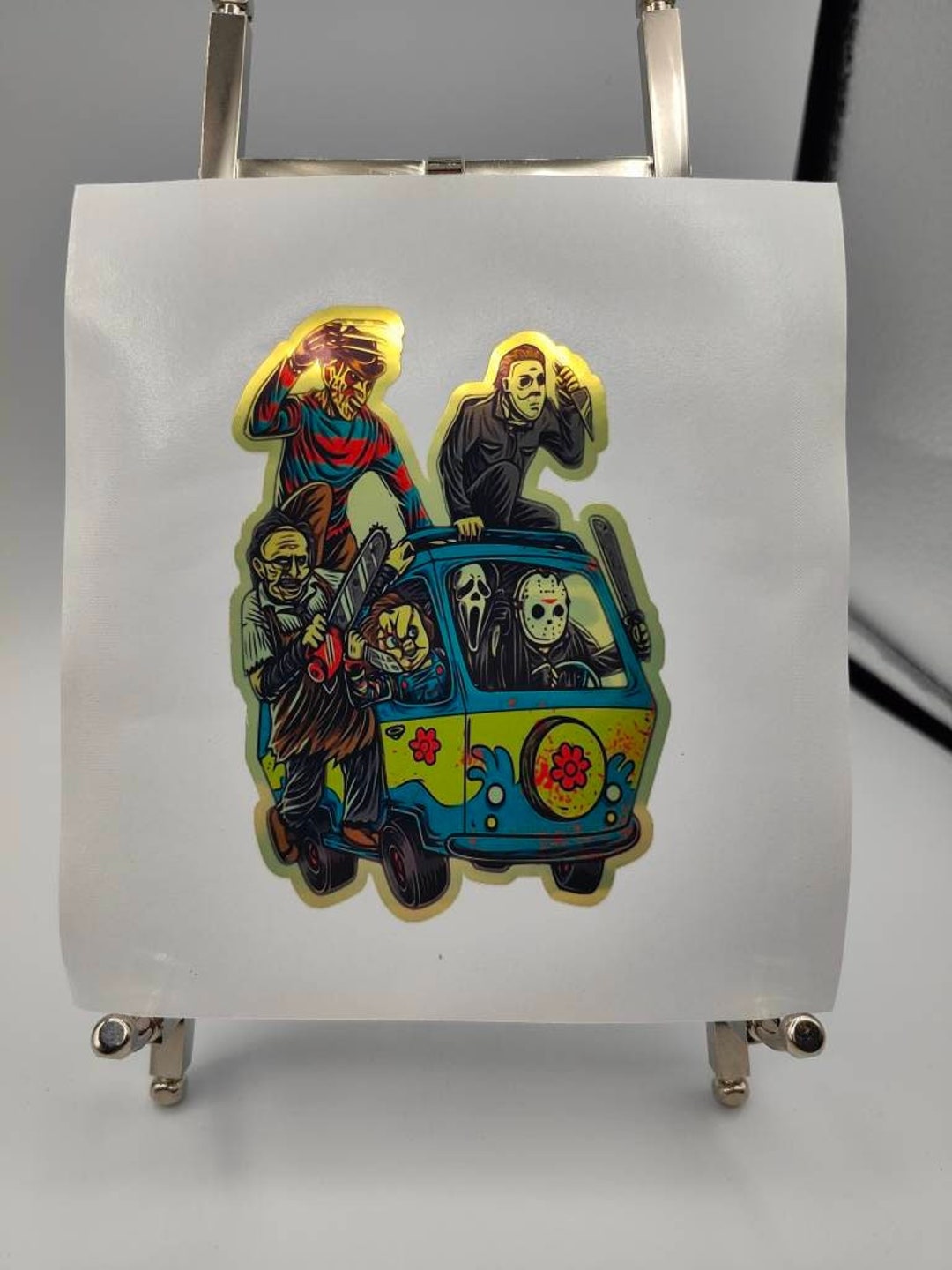Horror Van Friends Gloss Gold Sticker Horror Films Movies - Etsy