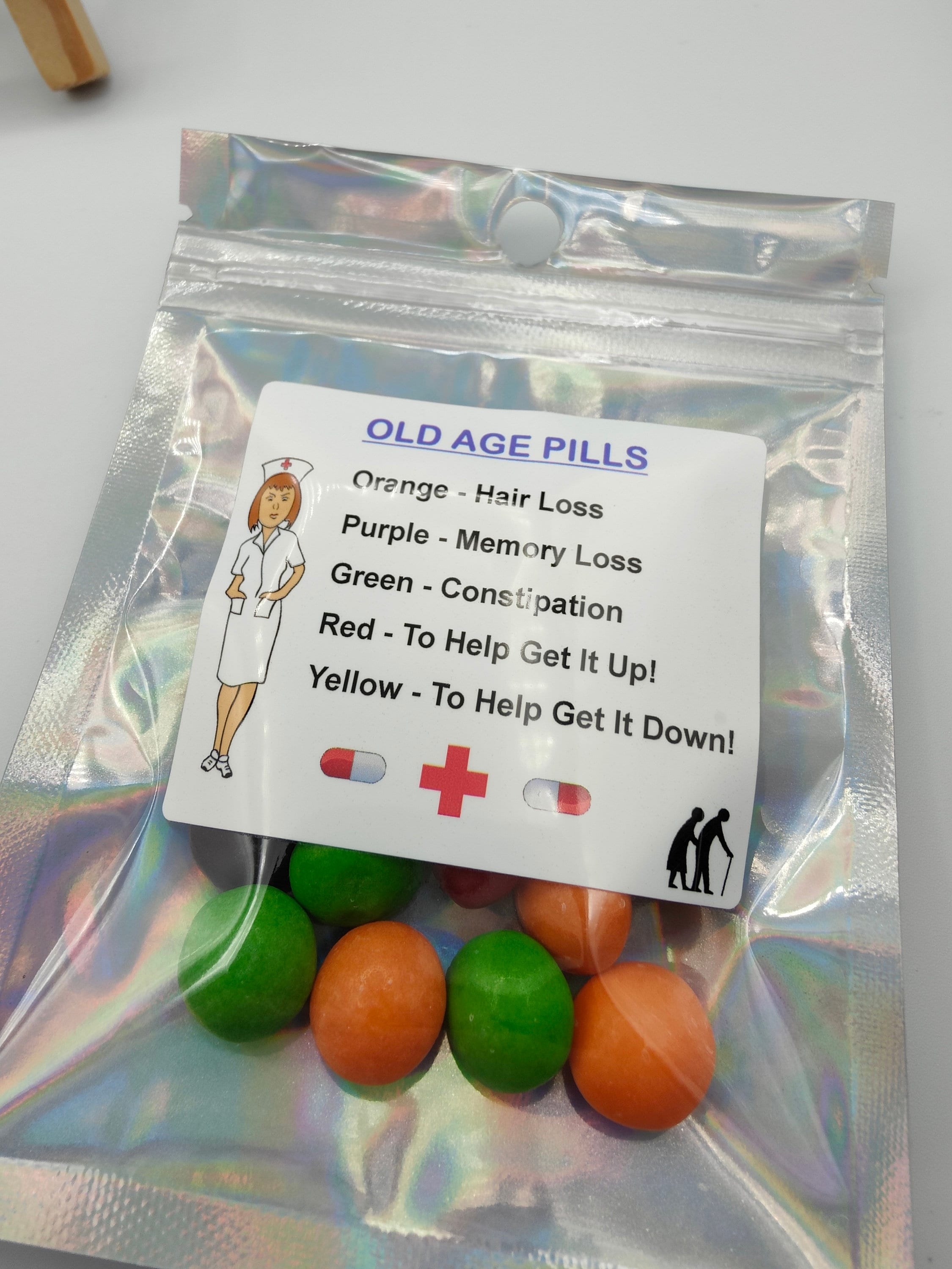 Old Age Fun Practical Joke Pills Sweets Flatulence Bag of - Etsy UK