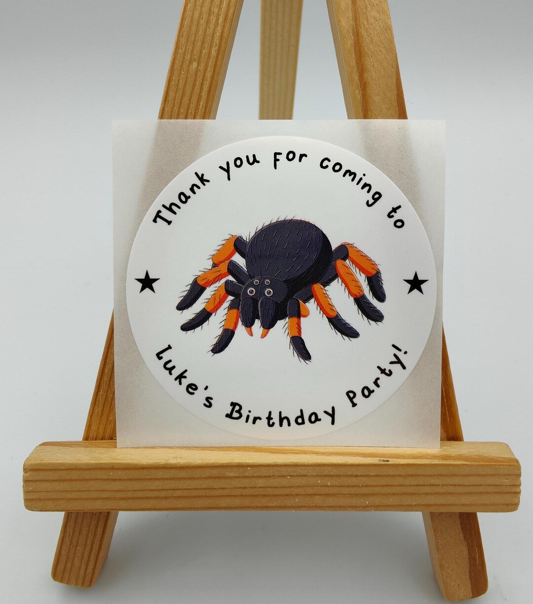 Tarantula Spider Birthday Party, Labels Stickers, Gift Bag Sticker ...
