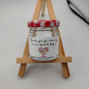 Thank You For, Mini Jam Jar Labels, Honey, Marmalade, Butter, Nutella ...