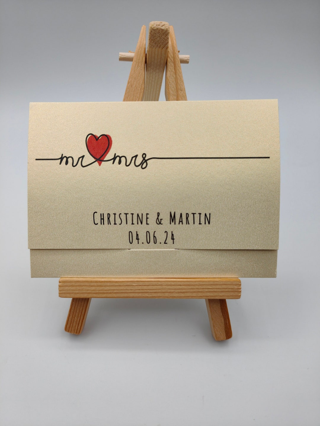 Wedding Favor, Mr & Mrs, Scratch Card Holder, Lottery Ticket, Pot Luck ...