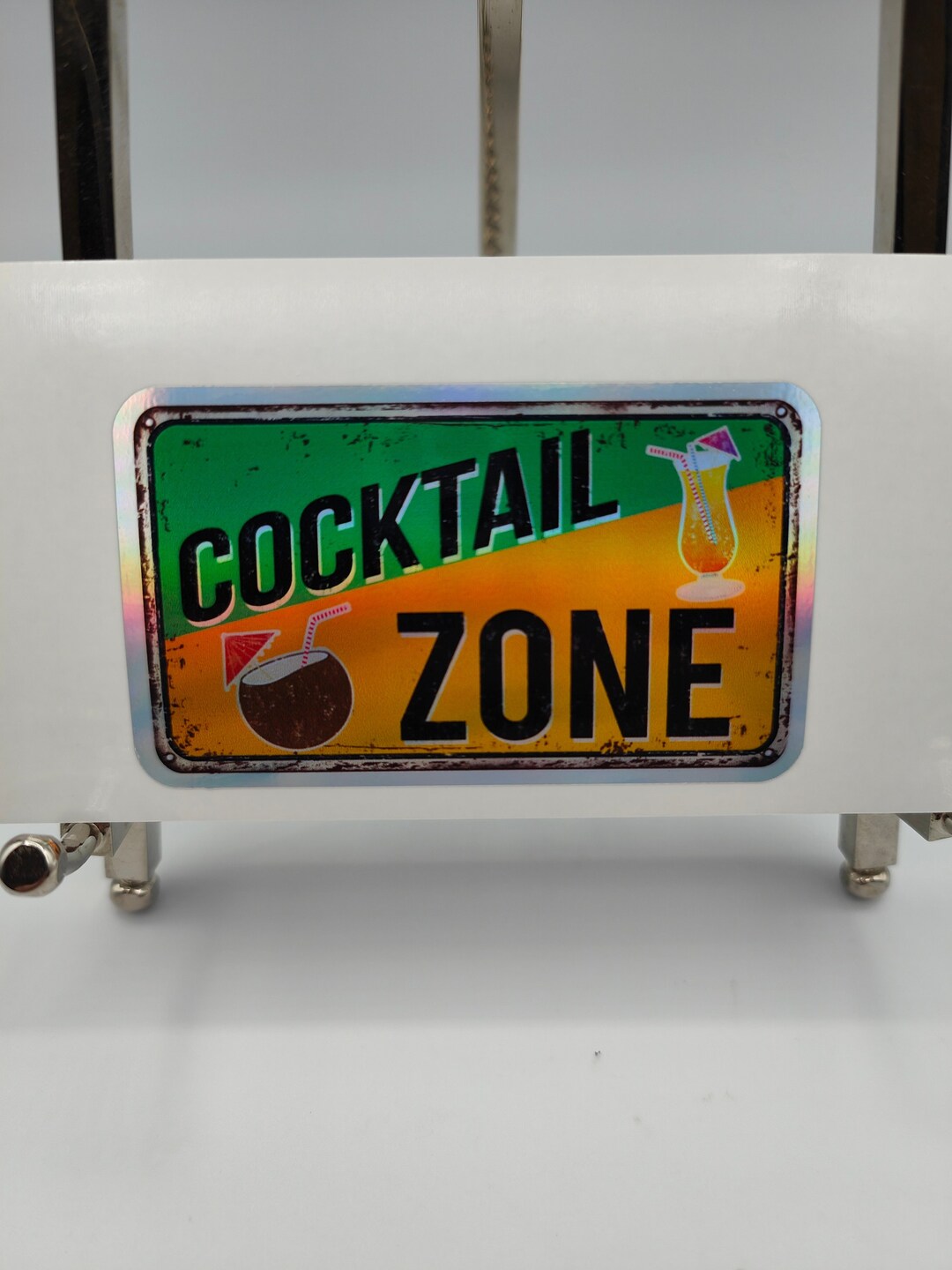 Cocktail Zone, Holographic, Bar, Drinks, Alcohol, Stickers, Decals ...