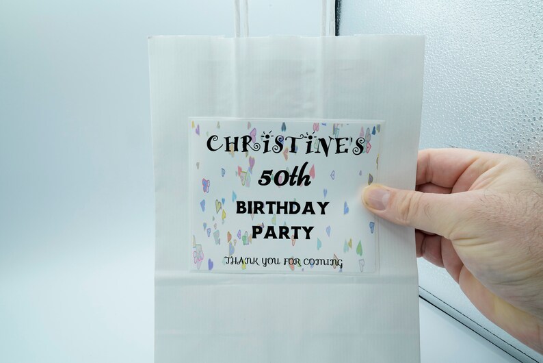Personalised Birthday Party Labels, Party Bag Labels Stickers, Happy ...