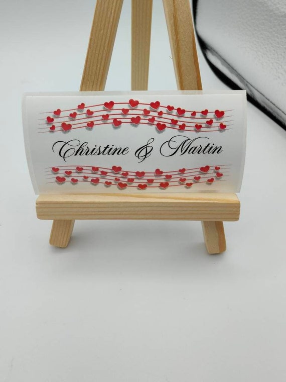 Names Love Hearts Label Custom Personalised Mini | Etsy