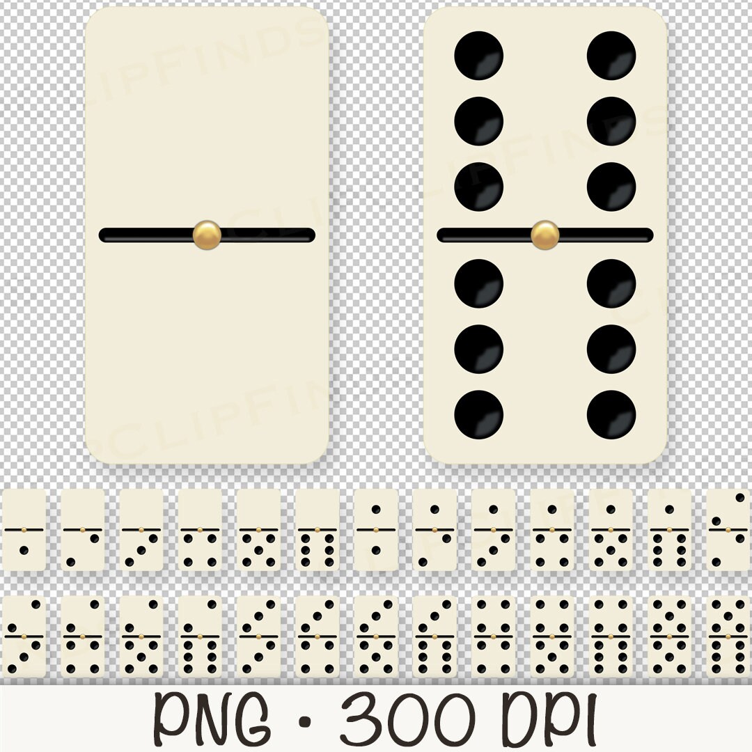 Dominoes Clipart Set: Hand-drawn PNG Graphics (digital Download) - Etsy ...