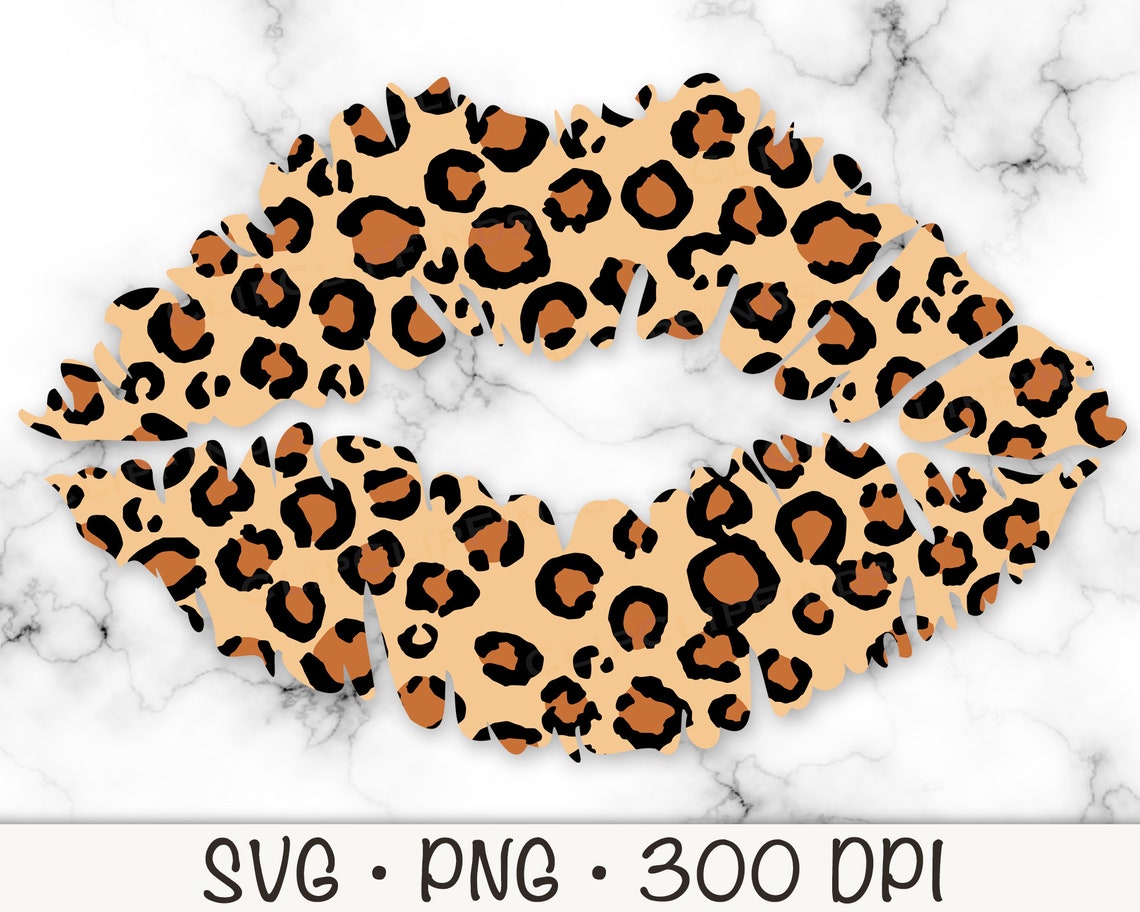Leopard Lips Leopard Kiss Lips SVG Vector Cut File PNG - Etsy