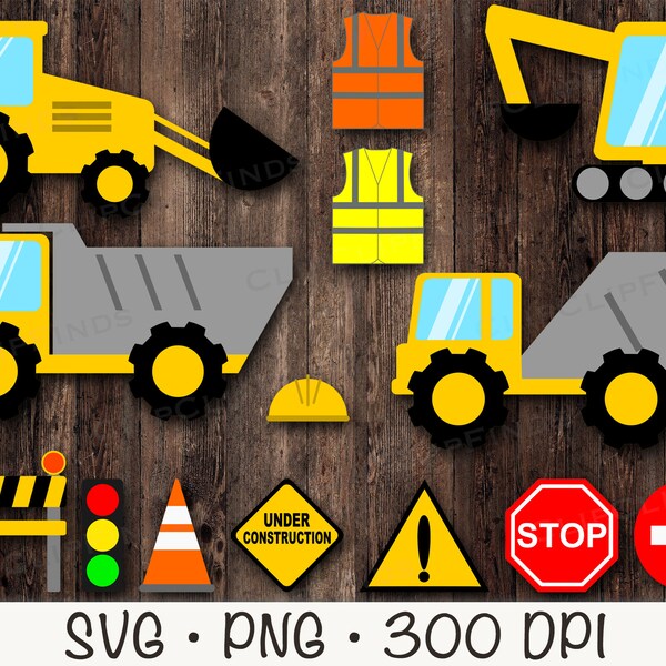 Construction Trucks Svg - Etsy