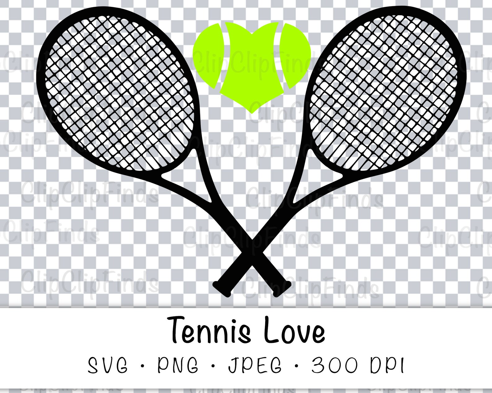 Tennis Love Ball and Racket SVG Vector Cut File JPEG and PNG - Etsy
