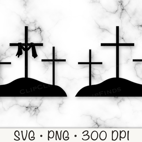 3 Crosses on a Hill Svg - Etsy