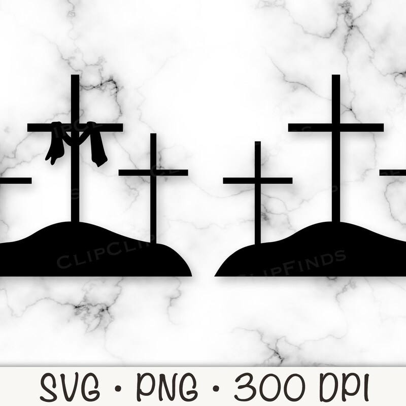 3 Crosses on a Hill Svg - Etsy