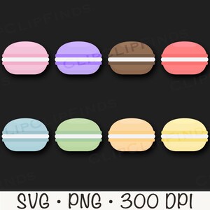 Macarons SVG, Pastel Macarons Clip Art, French Macarons PNG, Macaron ...