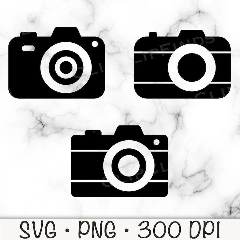 Camera SVG, PNG, Clipart, Bundle Pack, Icon, Silhouette, DLSR ...