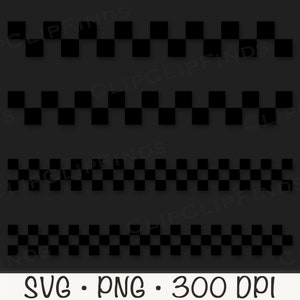 Checkerboard Pattern Borders SVG, PNG, Transparent Background, Frame ...