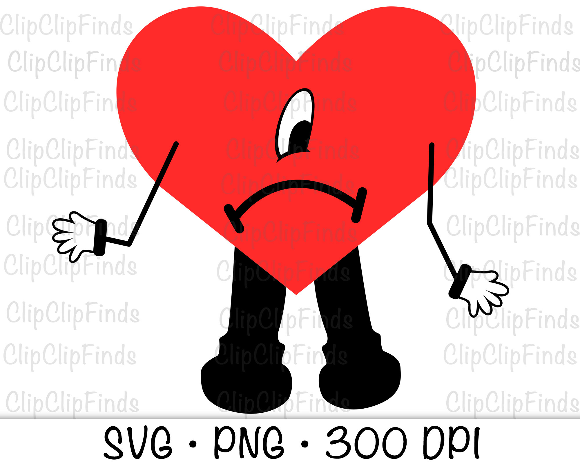 Un Verano Sin Ti Sad Heart Heart With One Eye Benito SVG - Etsy