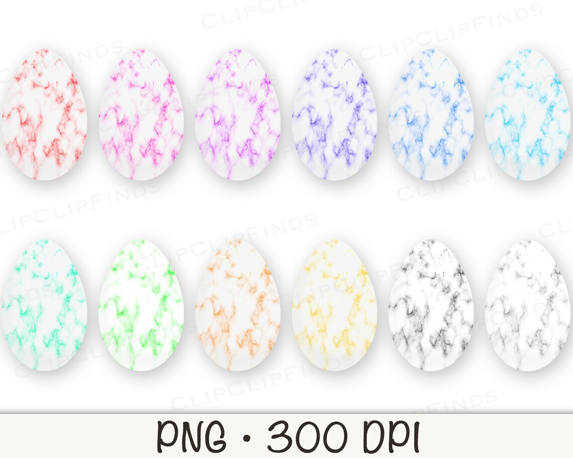 Marble Easter Eggs Easter Eggs Clipart Cute Easter Eggs PNG - Etsy