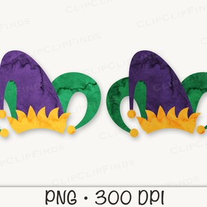 Watercolor Mardi Gras Jester Hat Mardi Gras Sublimation PNG - Etsy