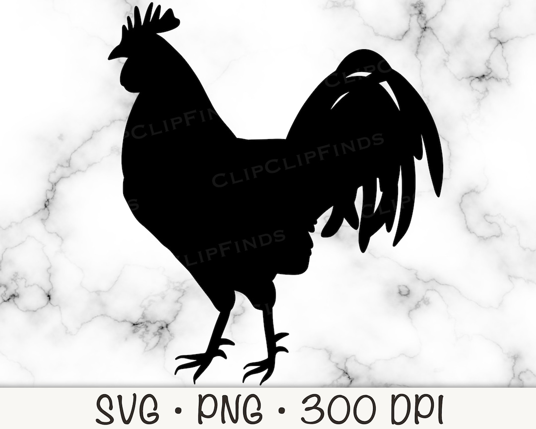 Rooster SVG Vector Cut File and PNG Transparent Background Sublimation ...