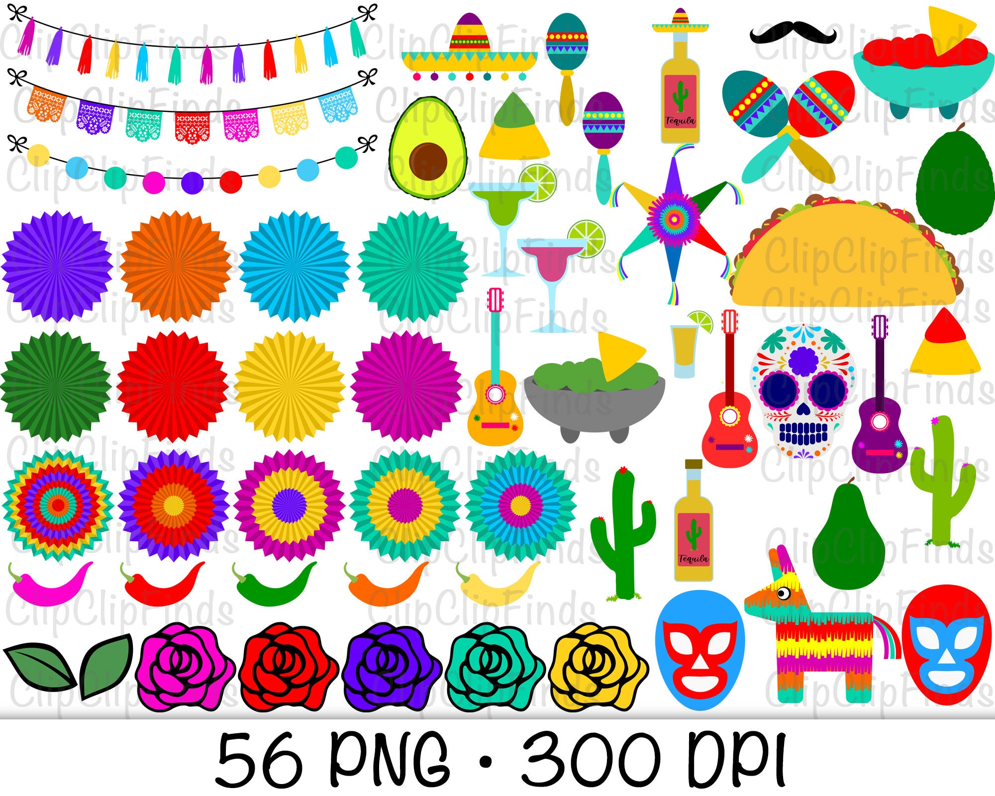 Mexican Clip Art Mexican Fiesta Clip Art Bundle Cinco De - Etsy Canada