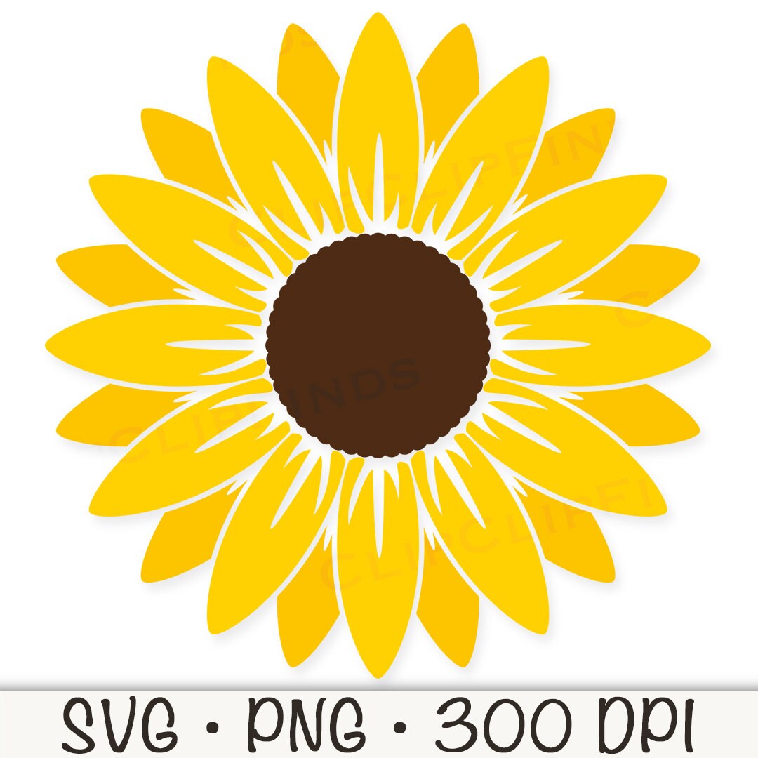 Sunflower SVG, Sunflower PNG, Sunflower Clip Art, Flower SVG, Sunflower ...