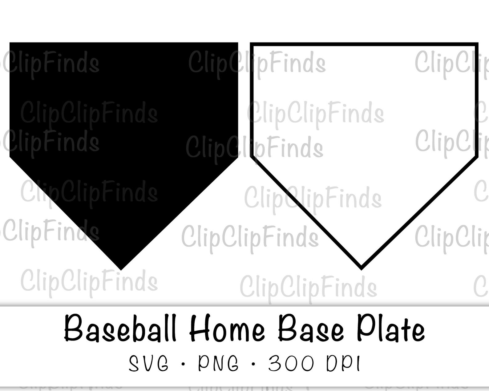 Baseball Home Plate SVG Vector Cut File and PNG Transparent | Etsy