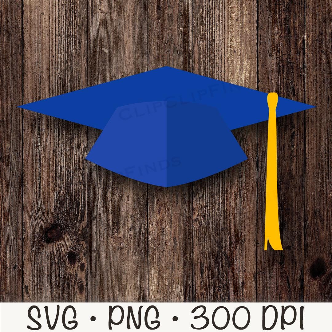 Blue Graduation Cap Vector