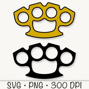 Brass Knuckles SVG, Knuckleduster PNG, Brass Knuckle Silhouette Shape ...