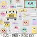 Cute School Supplies Clipart, Pastel Kawaii School Classroom PNG ...