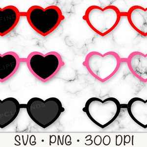Heart Sunglasses, Heart-shaped Glasses Clip Art, Valentine's Day ...