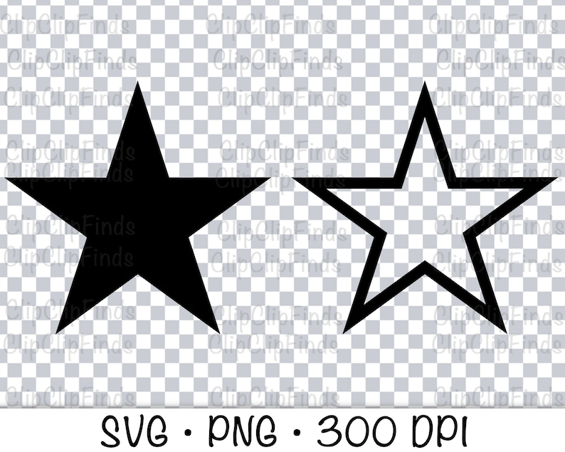 Star SVG: Outline Star Clipart (digital Download) - Etsy