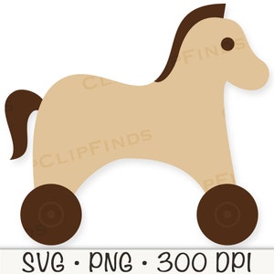 Rocking Horse SVG, Wooden Rocking Toy Horse Clip Art, Wooden Toy Horse ...