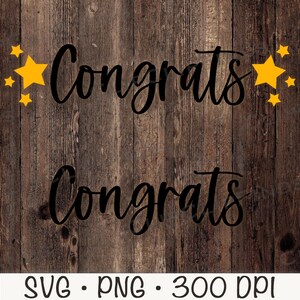 Congrats SVG, Congrats PNG, Congrats With Stars, Graduation, Senior ...