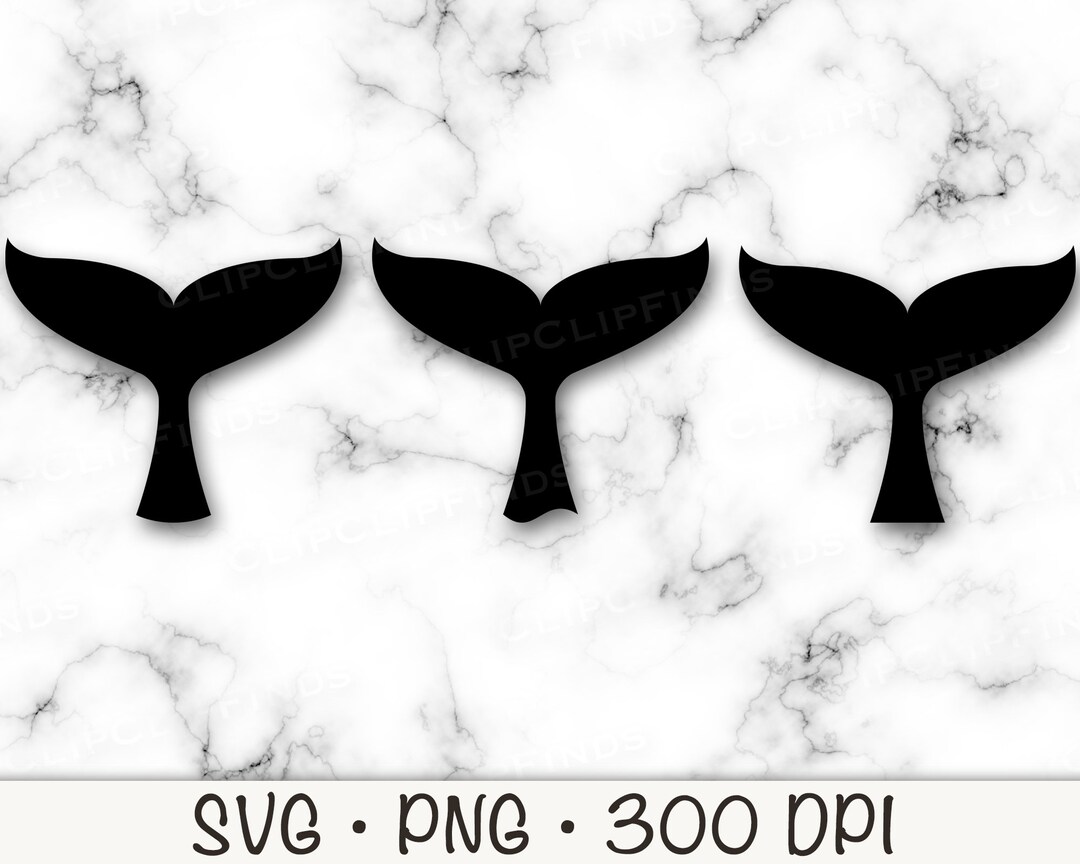 Whale Tail SVG, Whale Tail PNG, Whale Tail Silhouette, Mermaid Tail ...