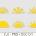 Sunshine, Sun, Sunset, Sunrise, Half Sun, SVG, PNG, Clip Art, Instant ...
