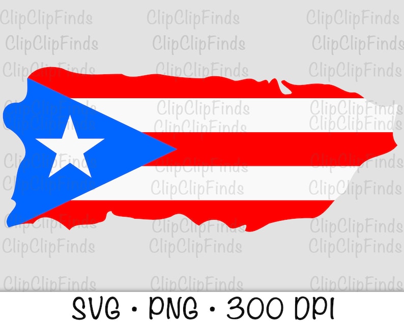 Puerto Rico SVG Puerto Rican Flag Puerto Rico Island Map - Etsy