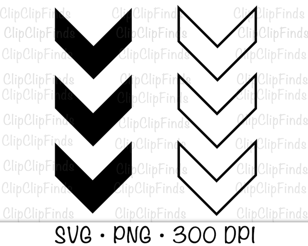 Chevron Arrows Pattern, Chevron Outline, 3 Arrows, Chevron SVG, PNG ...