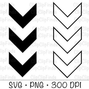 Chevron Arrows Pattern, Chevron Outline, 3 Arrows, Chevron SVG, PNG ...